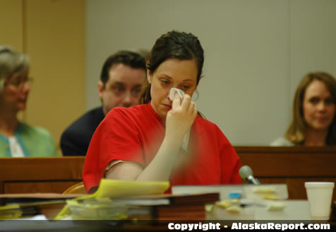Linehan crying while psychiatrist speaks of her mental state